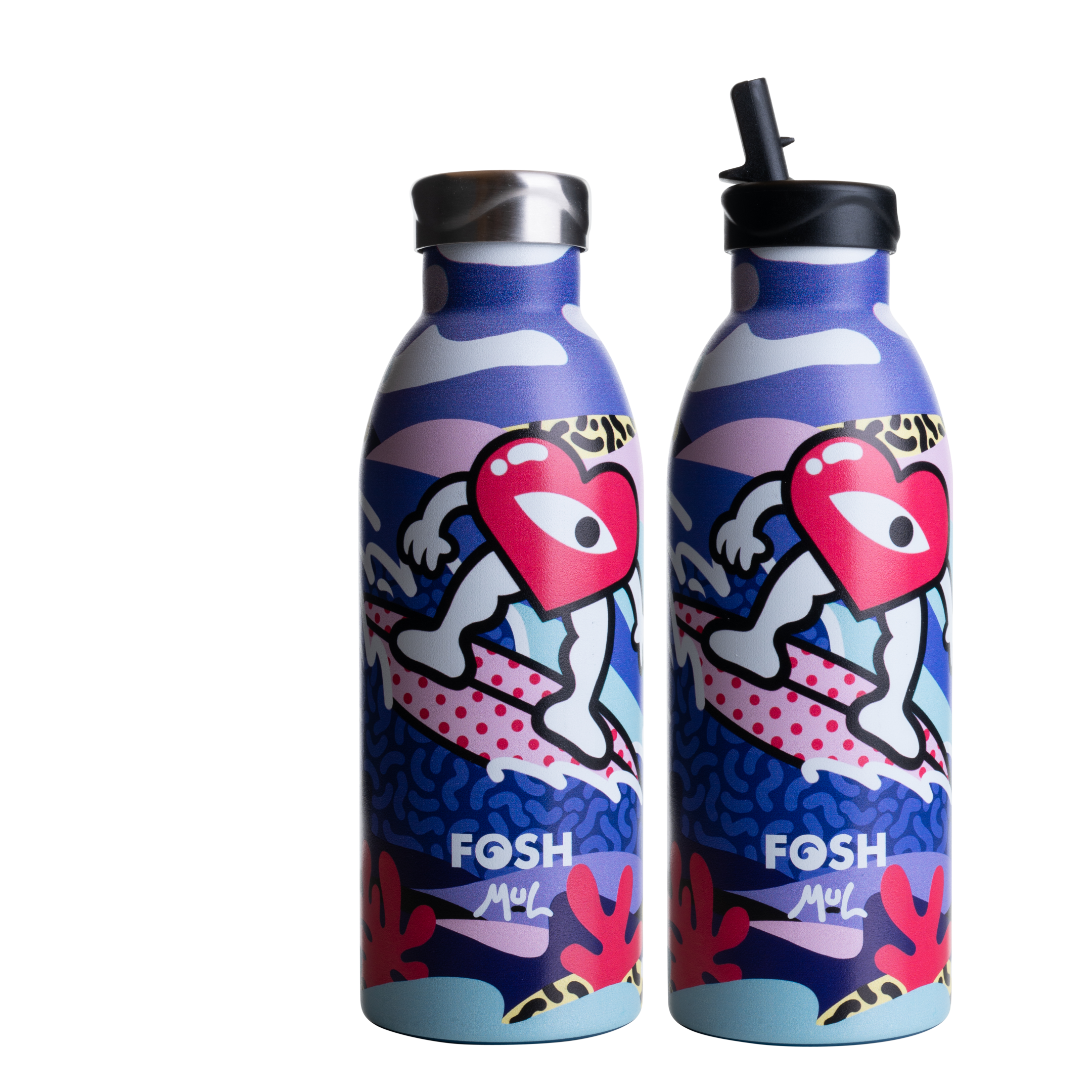 FOSH x MUL Bottle | Artist Collaboration Metal Water Bottle | FOSH